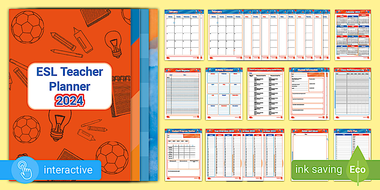 ESL Teacher Planner 2024 (teacher made) - Twinkl