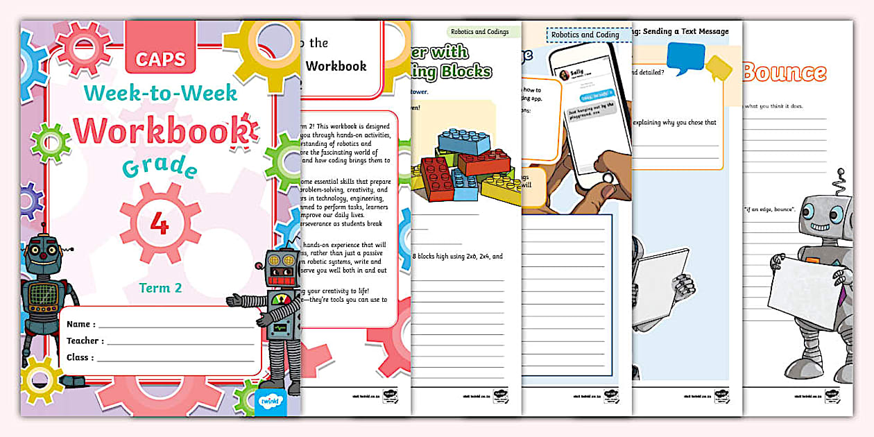 Robotics and Coding Grade 4 CAPS Workbook Term 2 - Twinkl