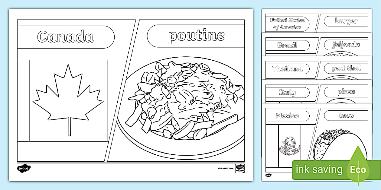 World Food Colouring Activity | Twinkl KS1 Geography