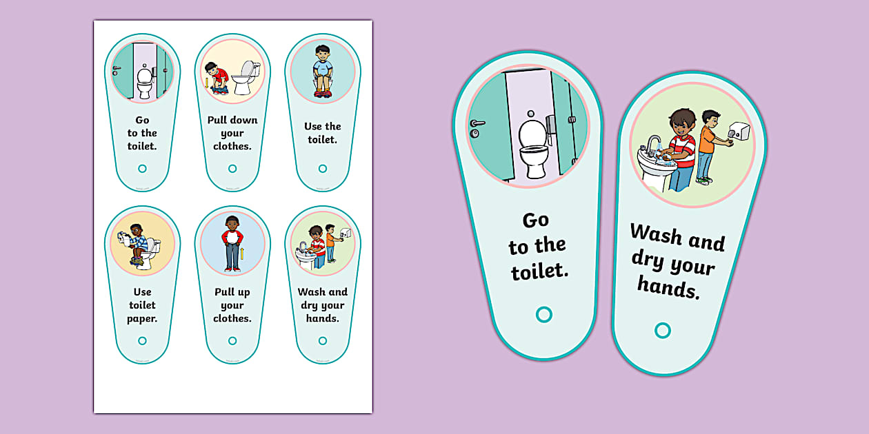 Bathroom Routine Fan (teacher made) - Twinkl