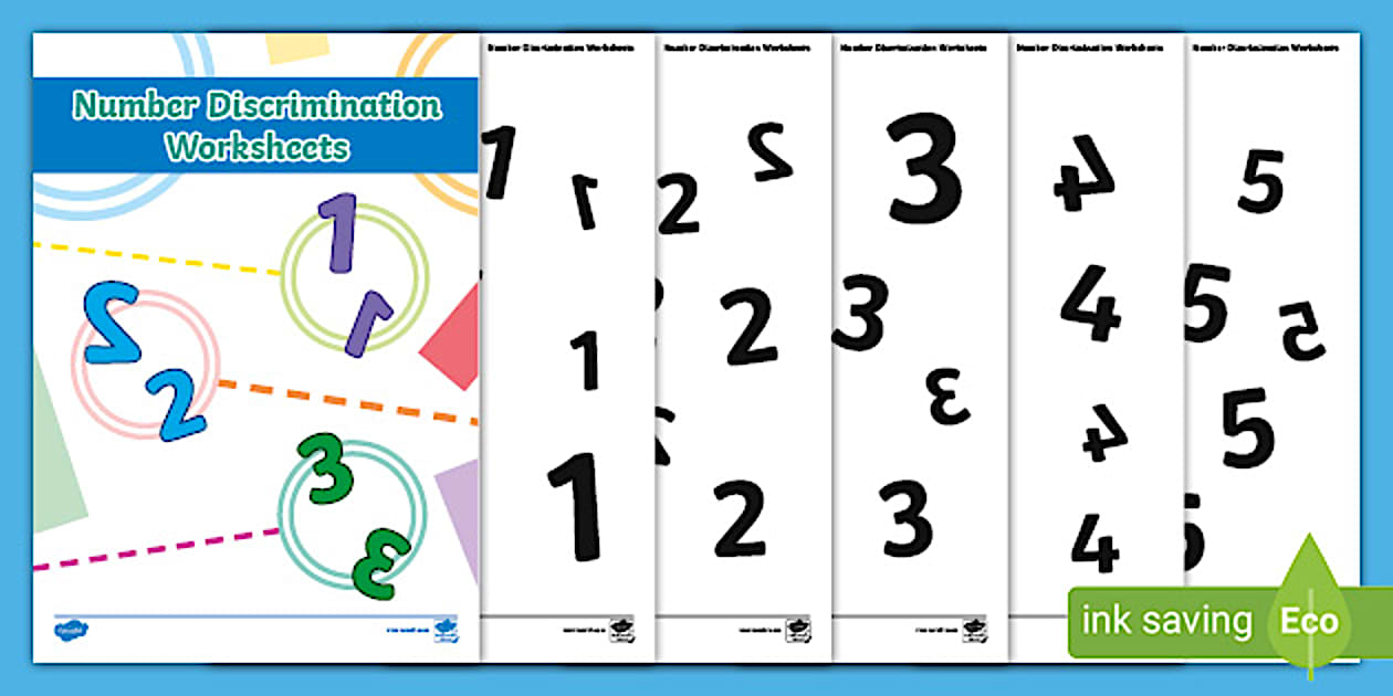Number Discrimination Worksheet (Teacher-Made) - Twinkl