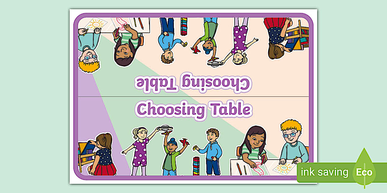 Choosing Table Sign - KS1 (teacher made) - Twinkl