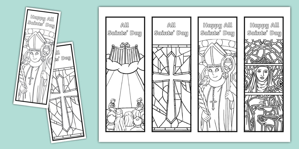 All Saints' Day Bookmark (teacher made) - Twinkl