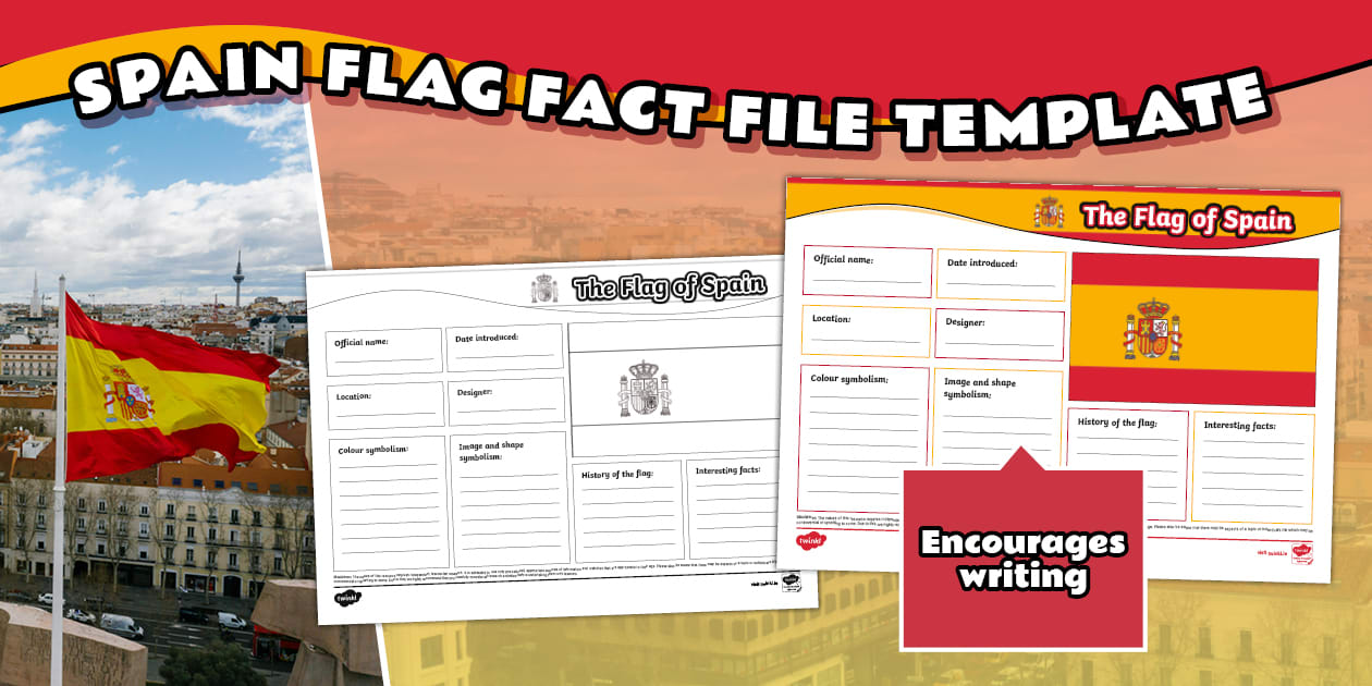 Spain Flag Fact File Template