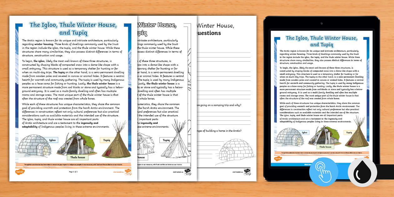 FREE! - Inuit Architecture: The Igloo, Thule House and Tupiq Reading