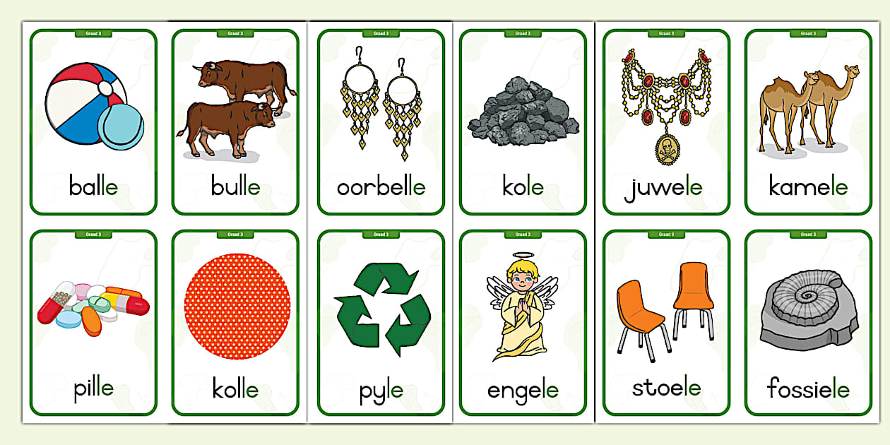 Graad 3 Klanke -le Flitskaarte (teacher made) - Twinkl