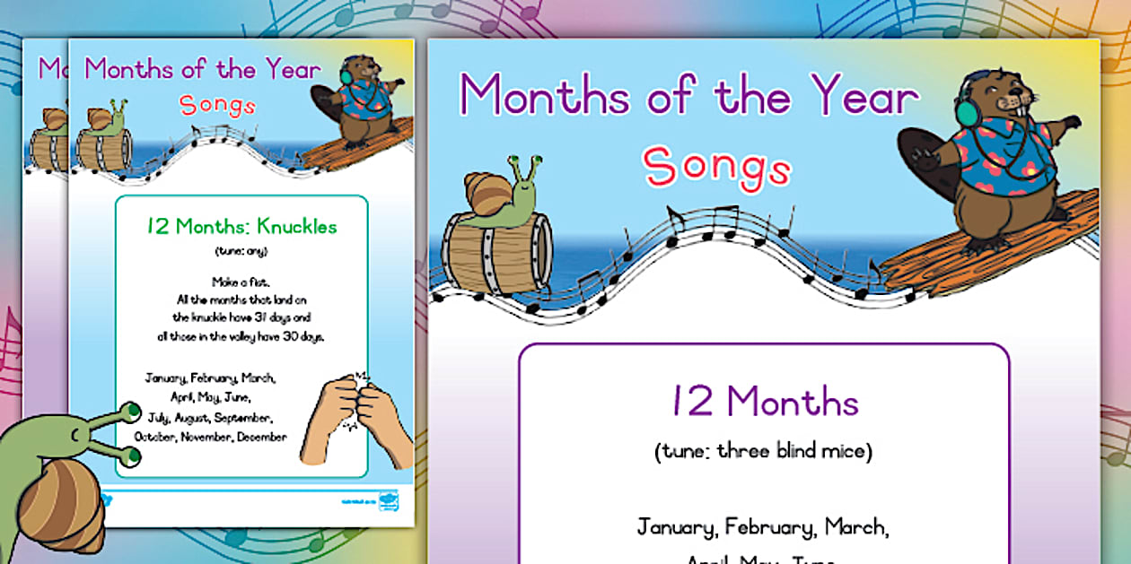 Grade R Months of the Year- Songs (teacher made) - Twinkl