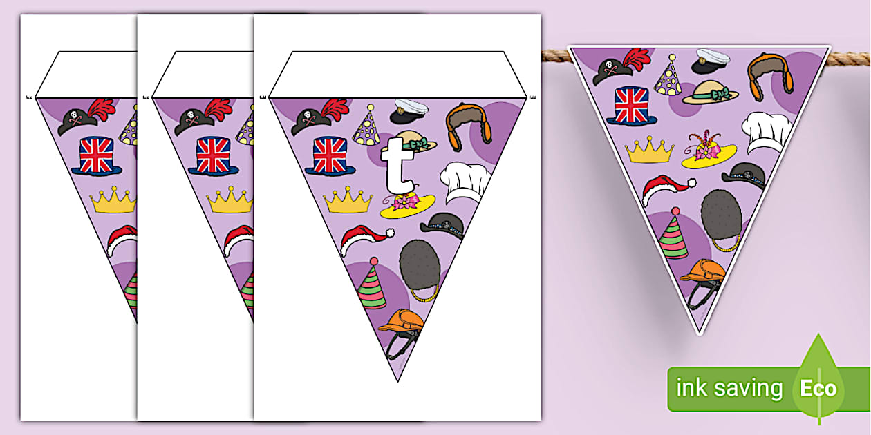 Hat Shop Display Bunting - EYFS - Role-play (teacher made)