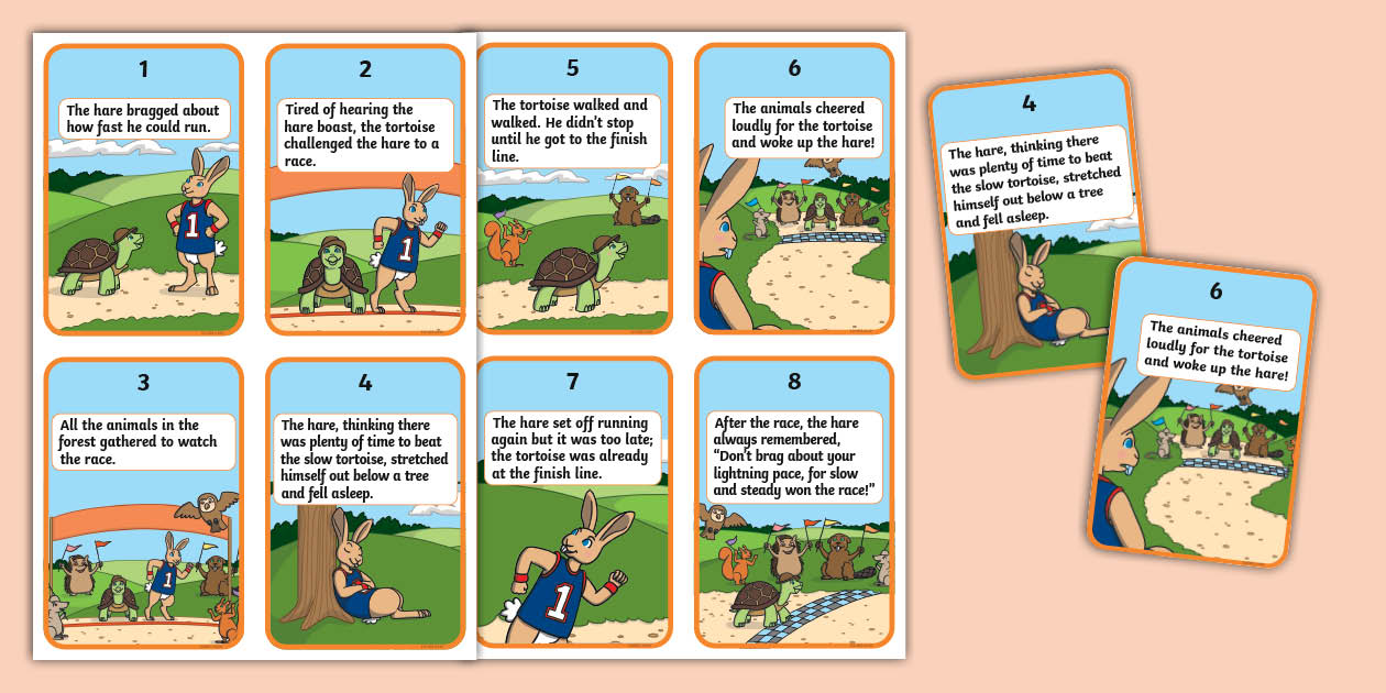 The Tortoise and the Hare Freeze Frame Drama Flashcards