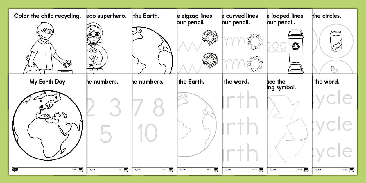 Earth Day Fine Motor Skills Activity Booklet (Teacher-Made)
