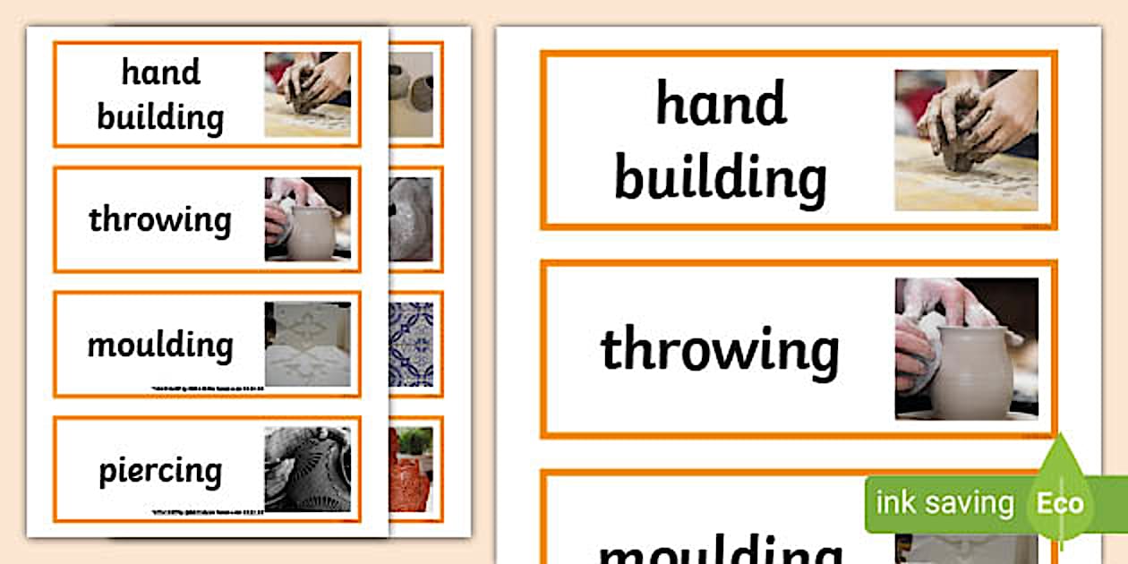 Clay Preschool Word Cards