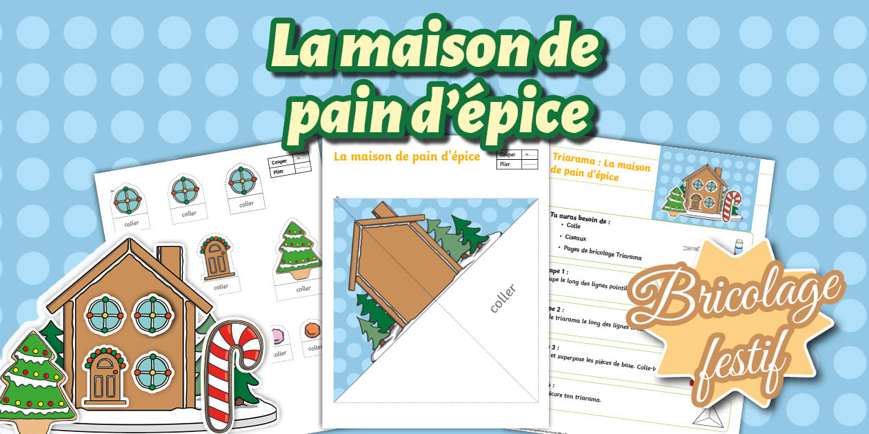 Création de triarama : La maison de pain d'épice