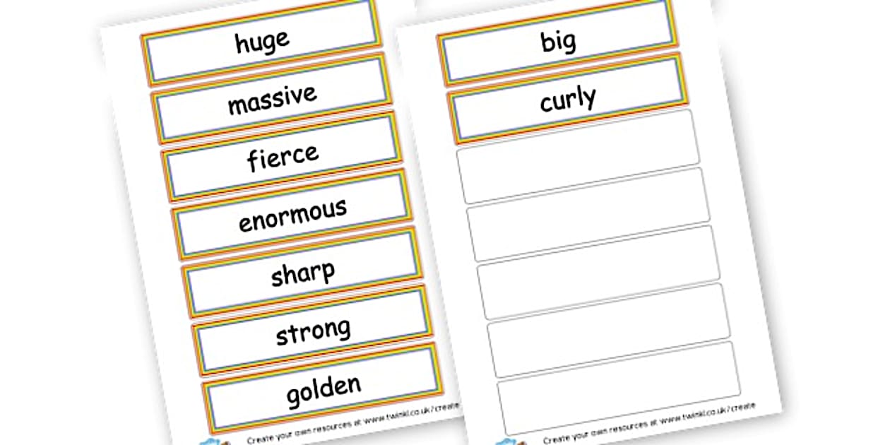 describing words (teacher made) - Twinkl