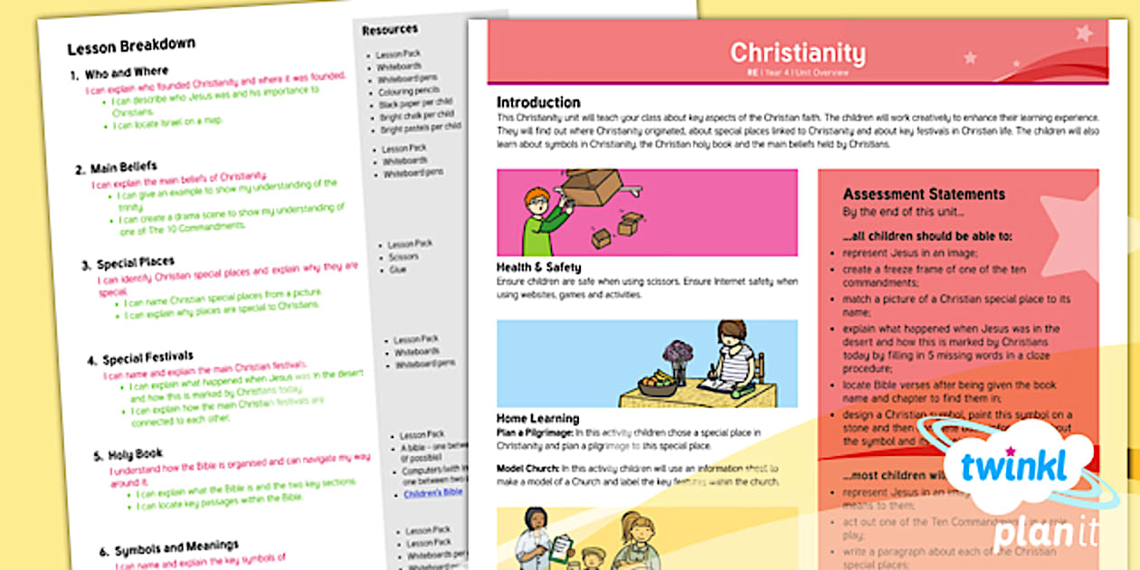 RE: Christianity Year 4 Planning Overview (teacher made)
