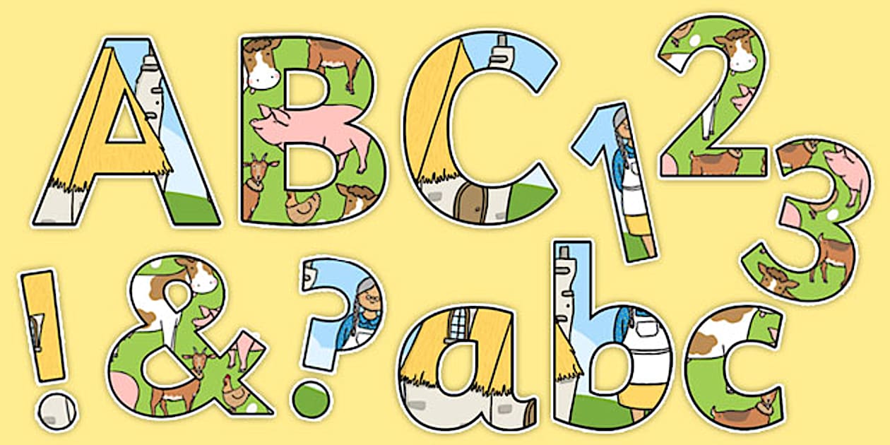 Editable Farm Themed Display Lettering Pack - Twinkl