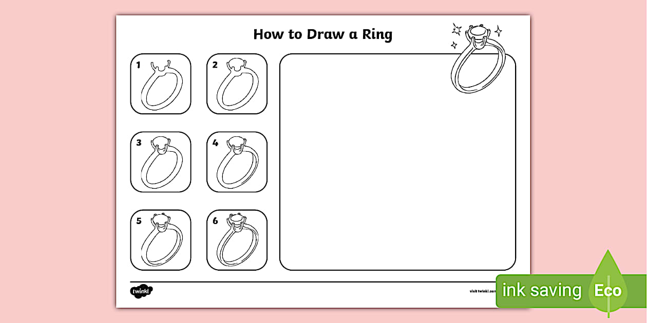 How to Draw a Ring Worksheet | Twinkl Art | How to Draw