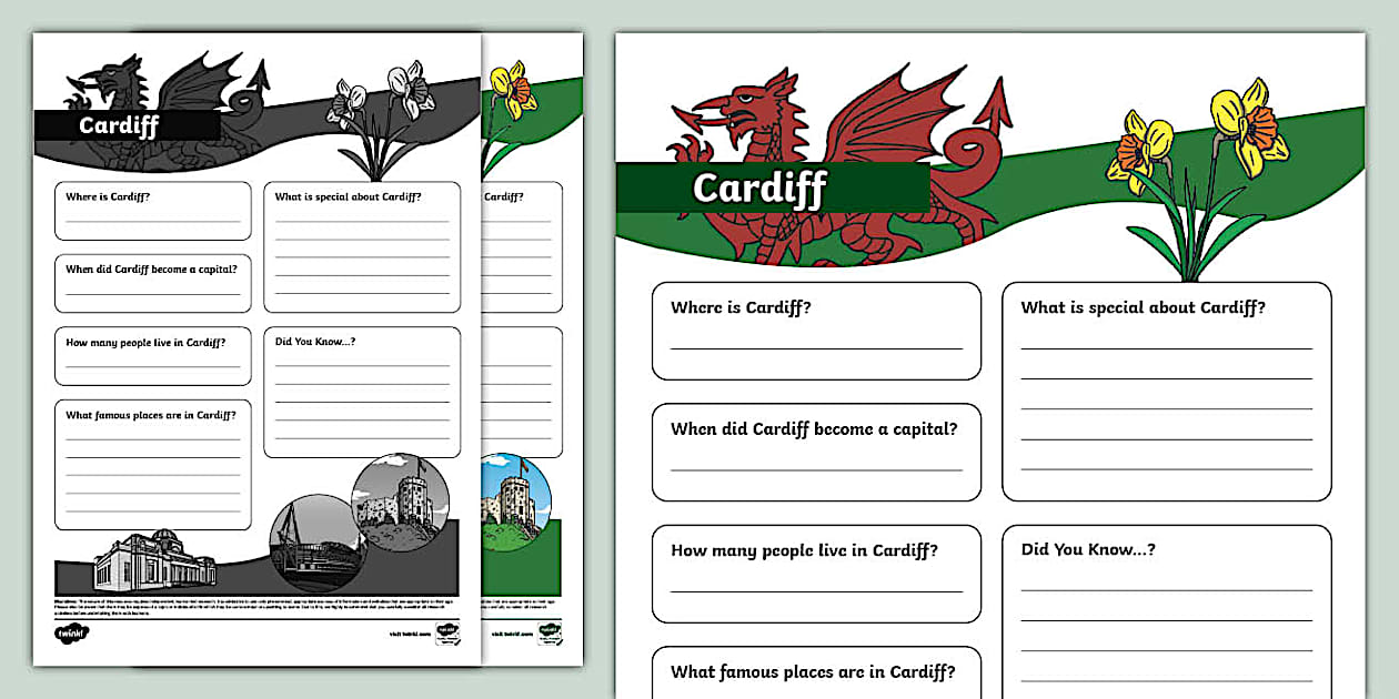 Cardiff Fact File Template - Twinkl
