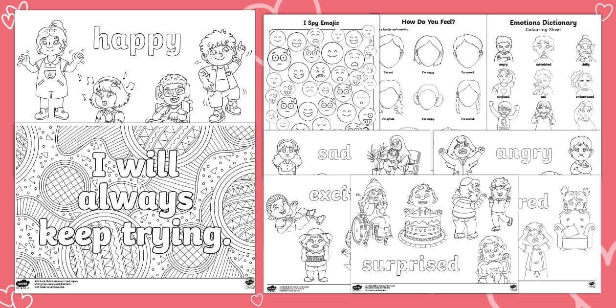 *India Special* Only Emotions - Colouring Pack - Twinkl