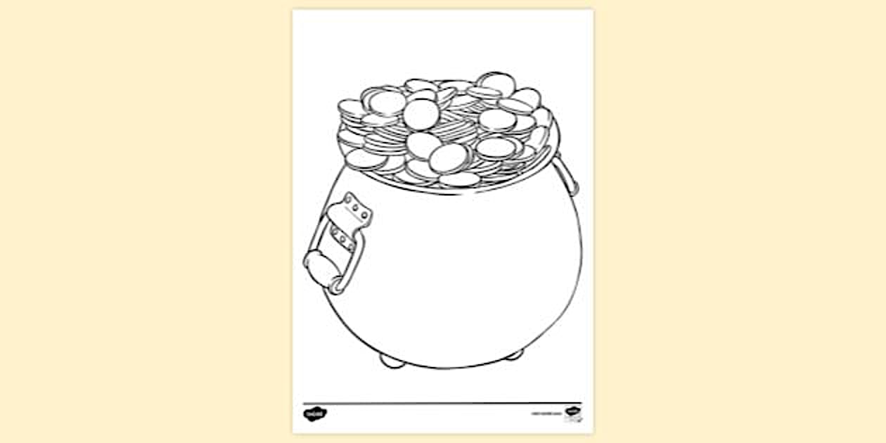 Gold Coins Colouring Sheet | Colouring | Colouring Sheets