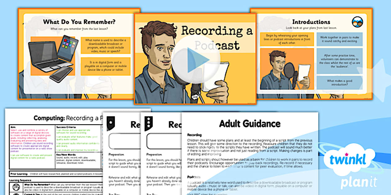 Computing: Radio Station: Recording a Podcast Year 5 Lesson Pack 4