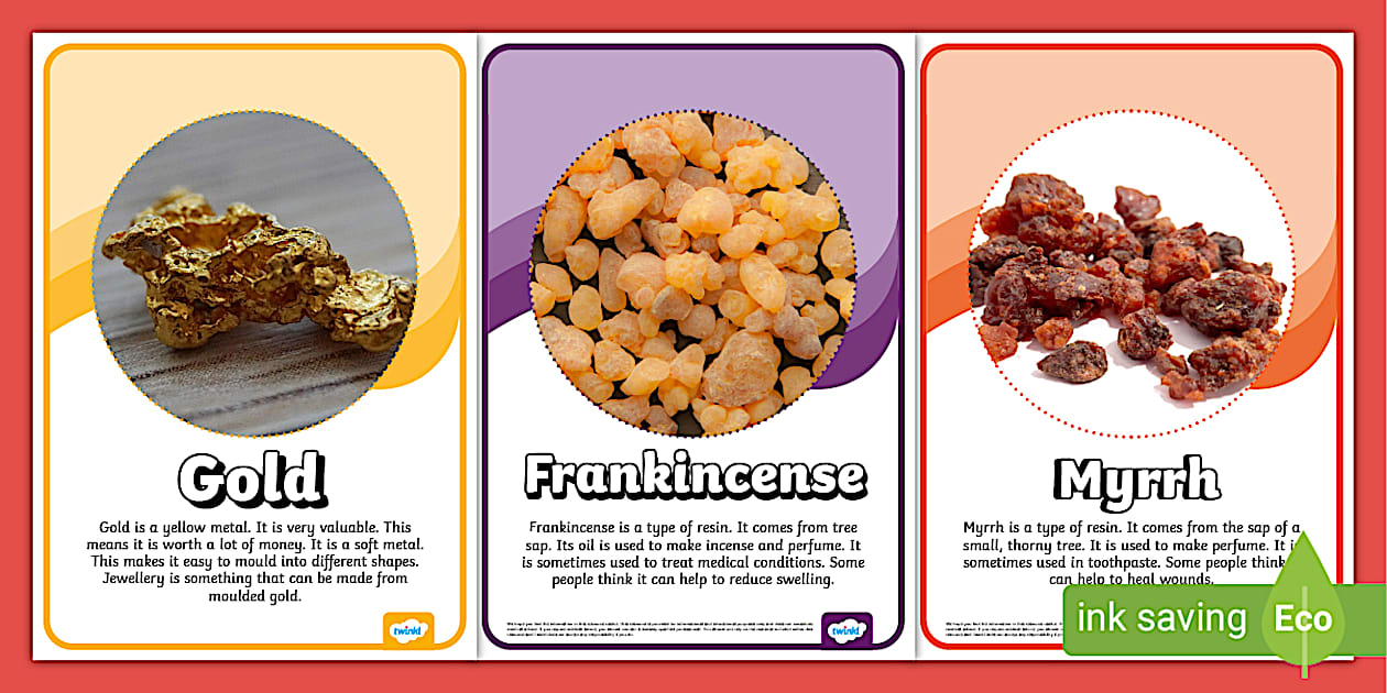 Gold, Frankincense and Myrrh Information Posters - KS1 - RE