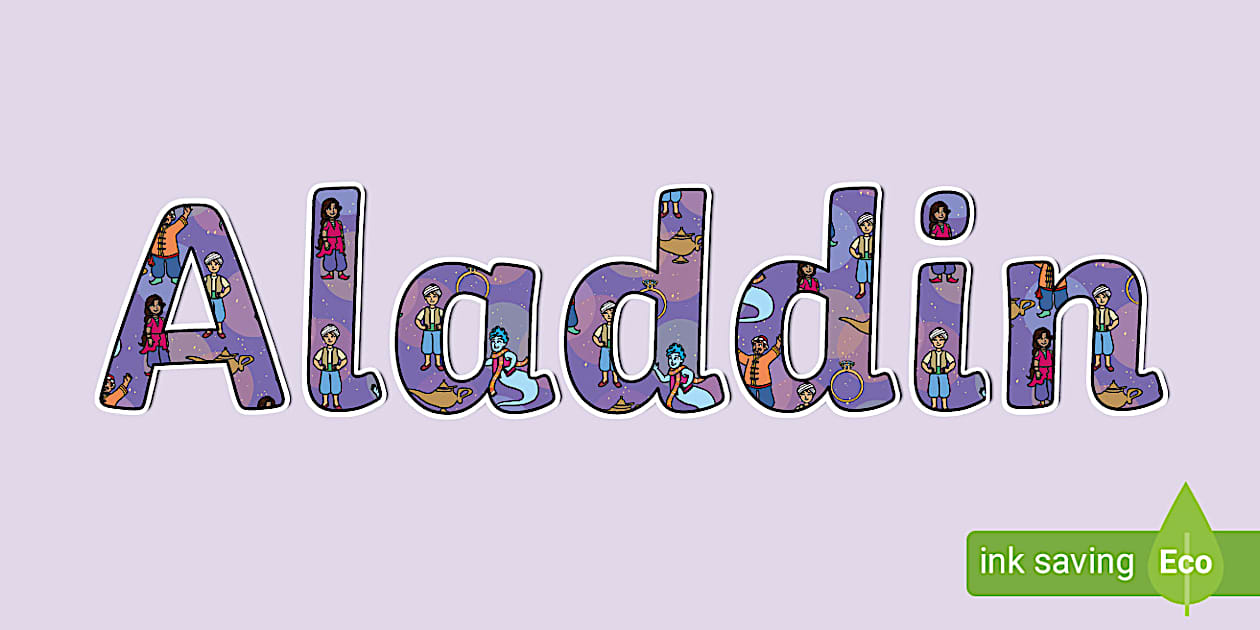 Aladdin Title of the Book Display Lettering - Twinkl