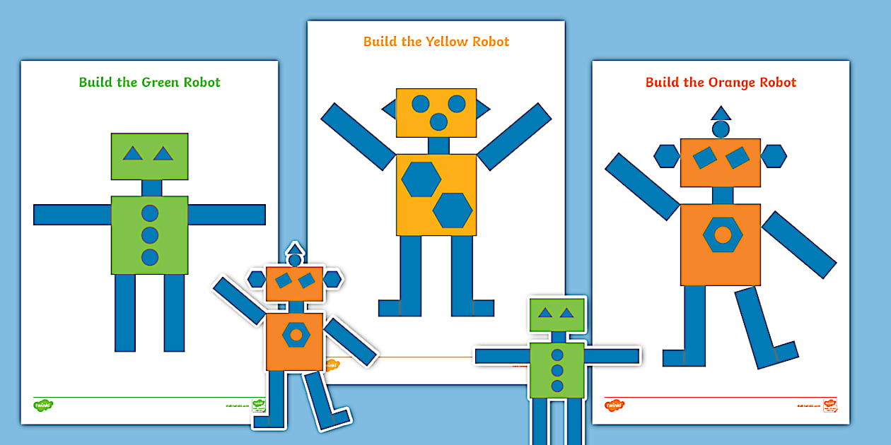 👉 2D Shapes Robot Activity | Twinkl (teacher made)