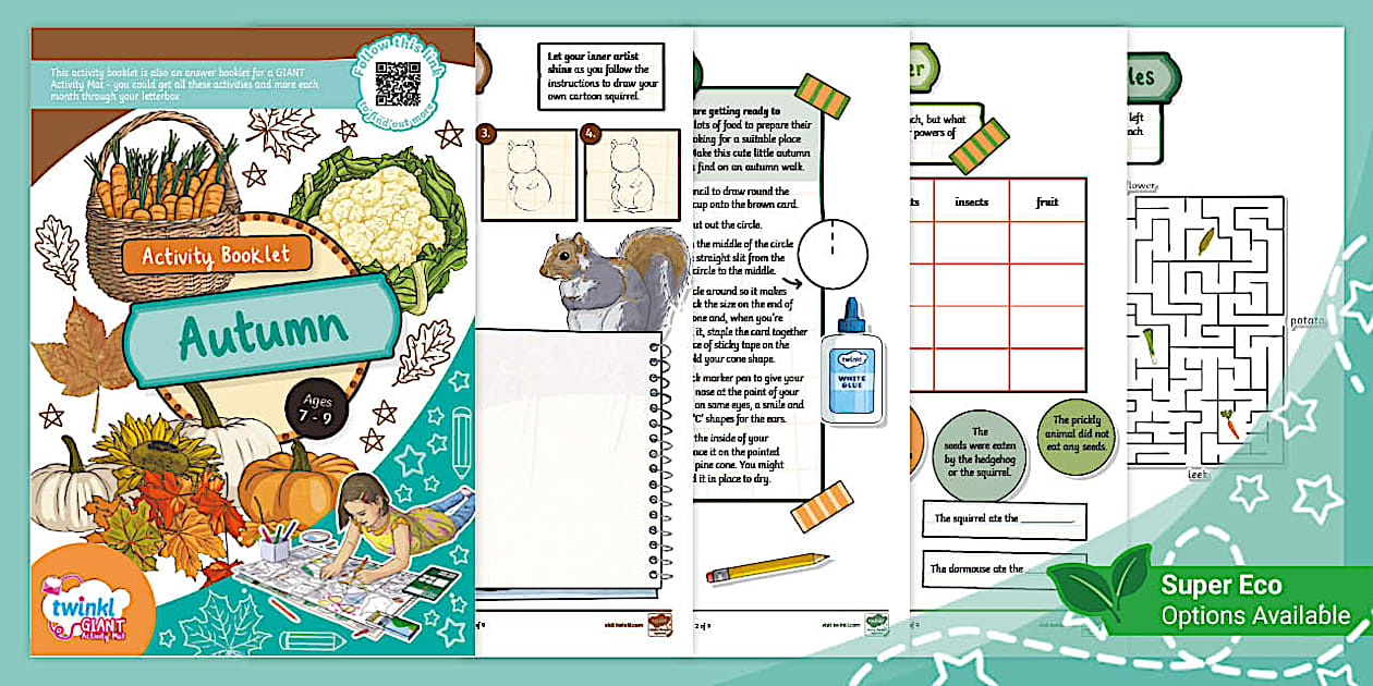 Autumn Activity Booklet 7 to 9 years (Teacher-Made) - Twinkl