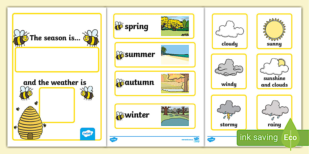 Bee-Themed Weather Display (teacher made) - Twinkl