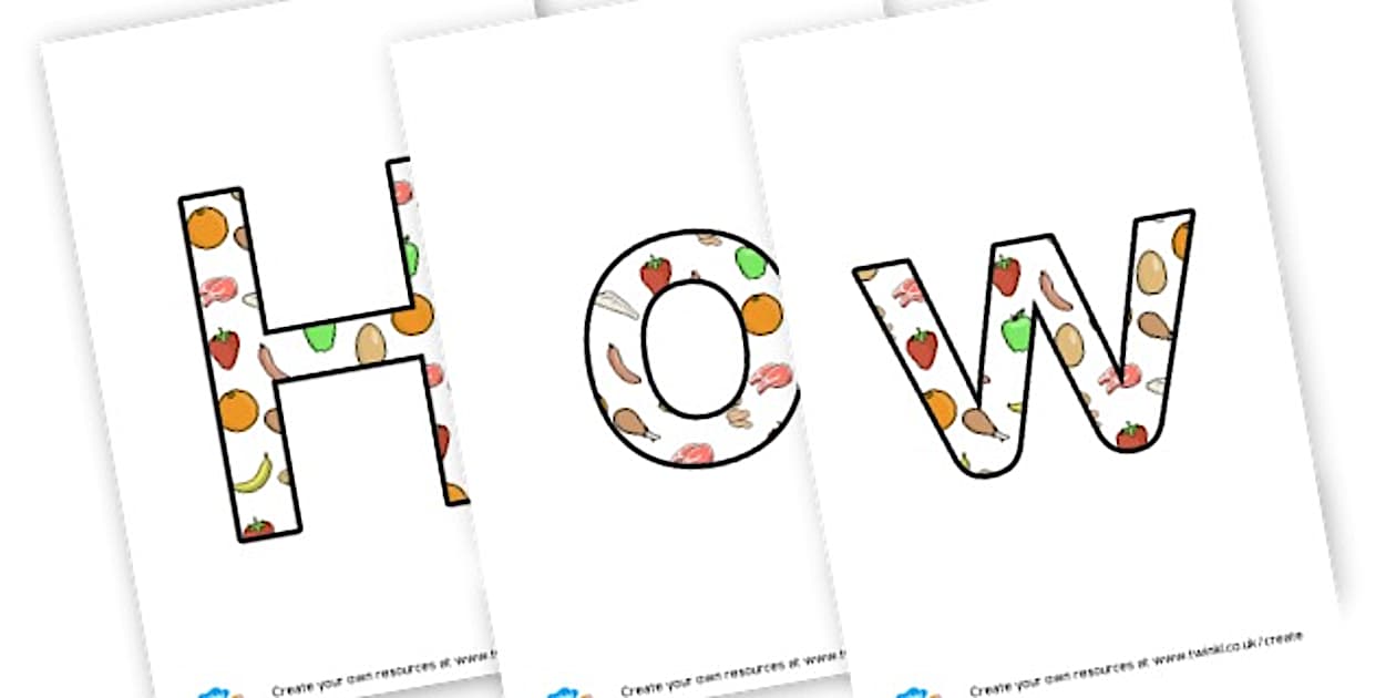 Healthy - Display Lettering - Healthy Eating, Display, Primary Resources