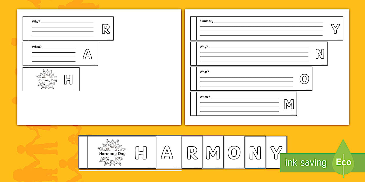 Harmony Week Flipbook Activity (teacher made) - Twinkl