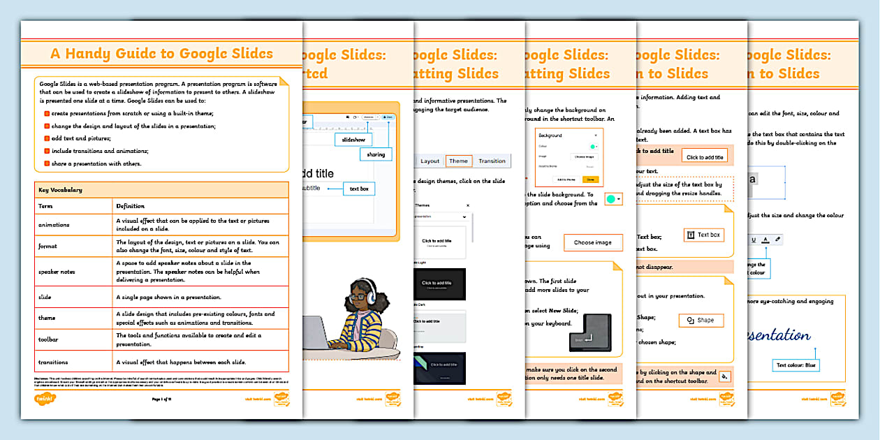A Handy Guide to Google Slides (teacher made) - Twinkl