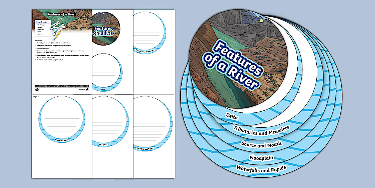 Features of a River Circles Booklet (teacher made) - Twinkl