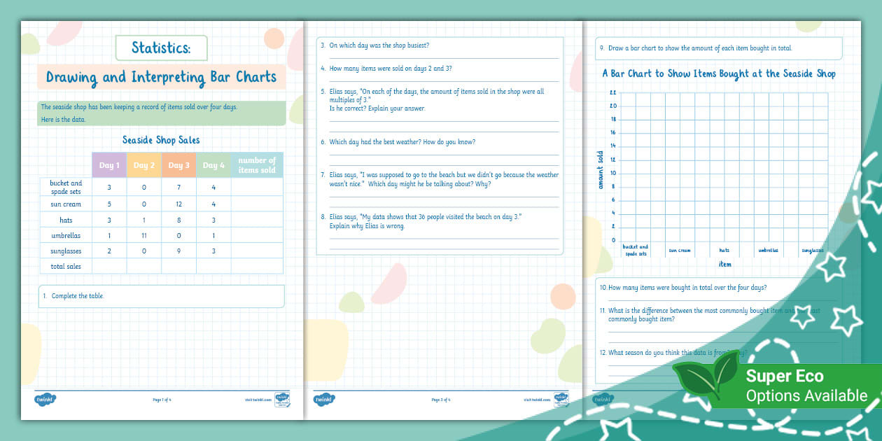 Statistics: Drawing and Interpreting Bar Charts - Twinkl