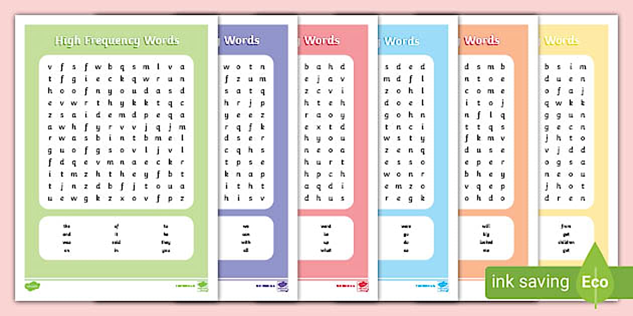 High-Frequency Words Wordsearch | Word Search Words - Twinkl