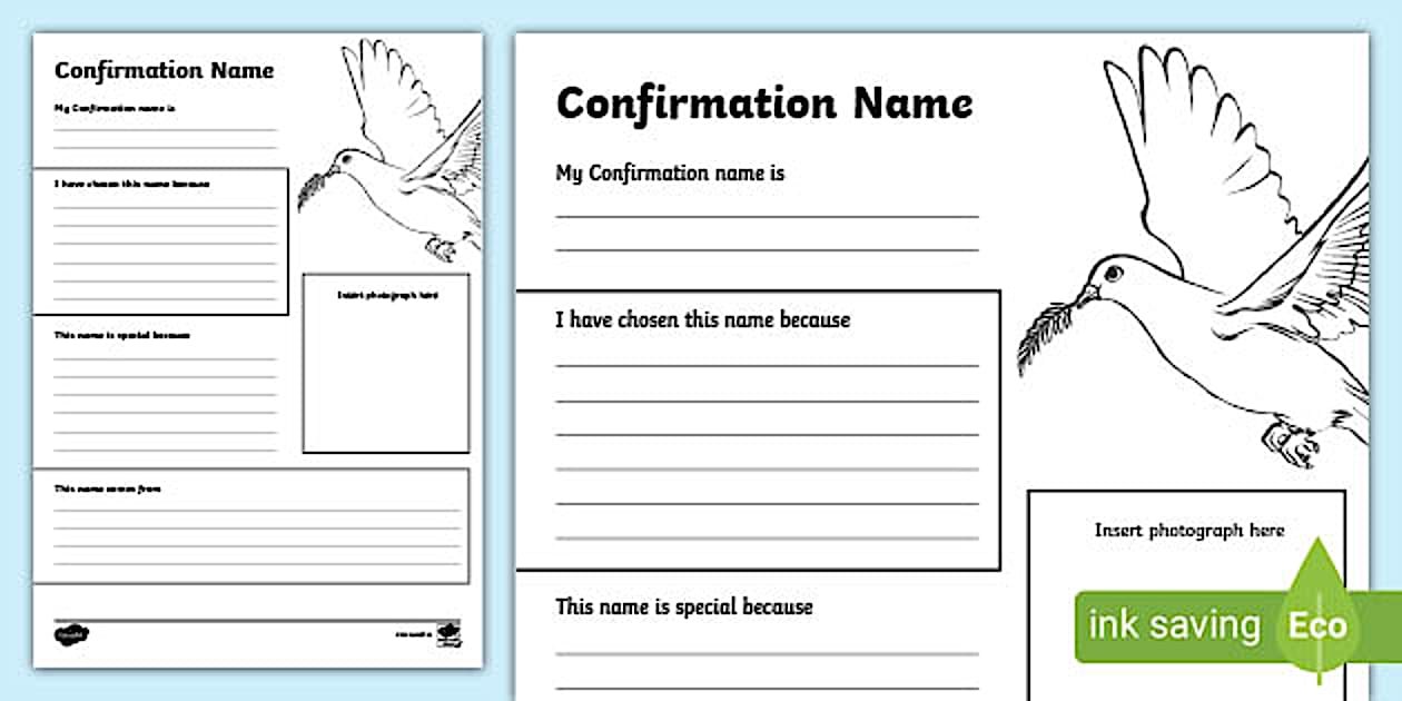 Editable Confirmation Name Writing Template (teacher made)