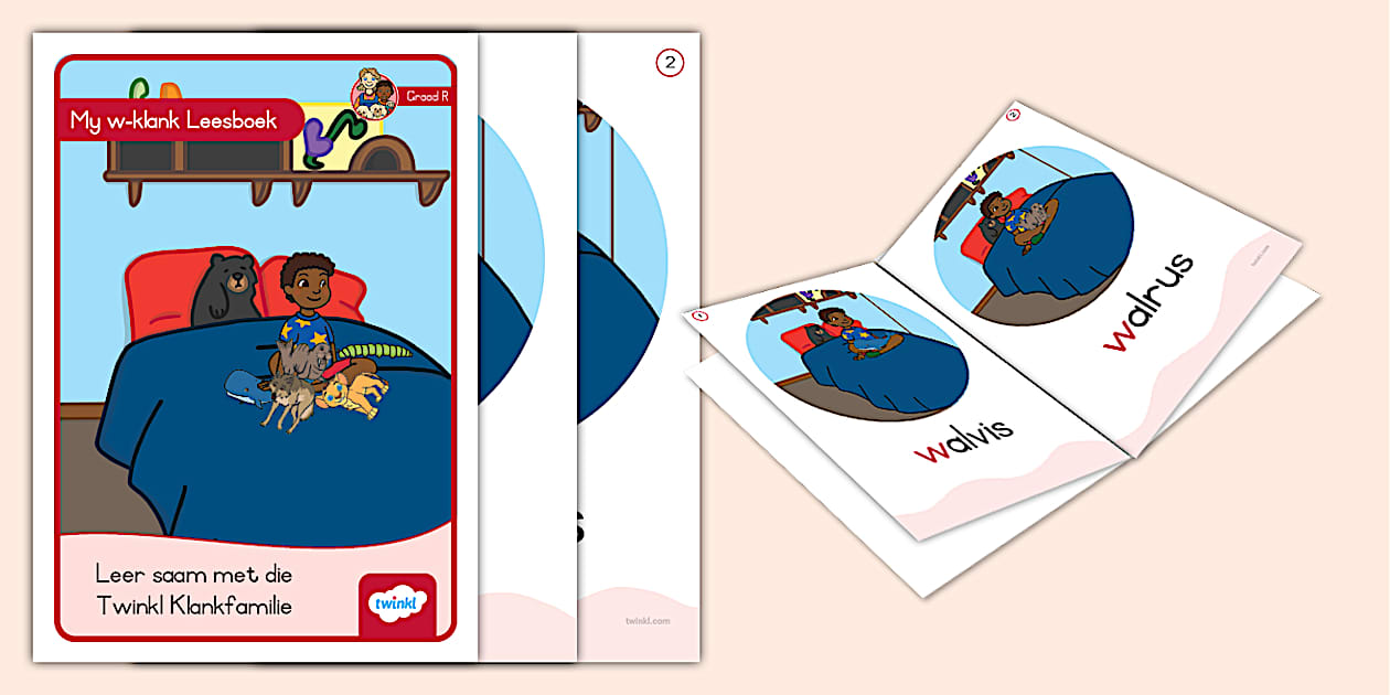 Graad R Klanke Leesboek w (Teacher-Made) - Twinkl