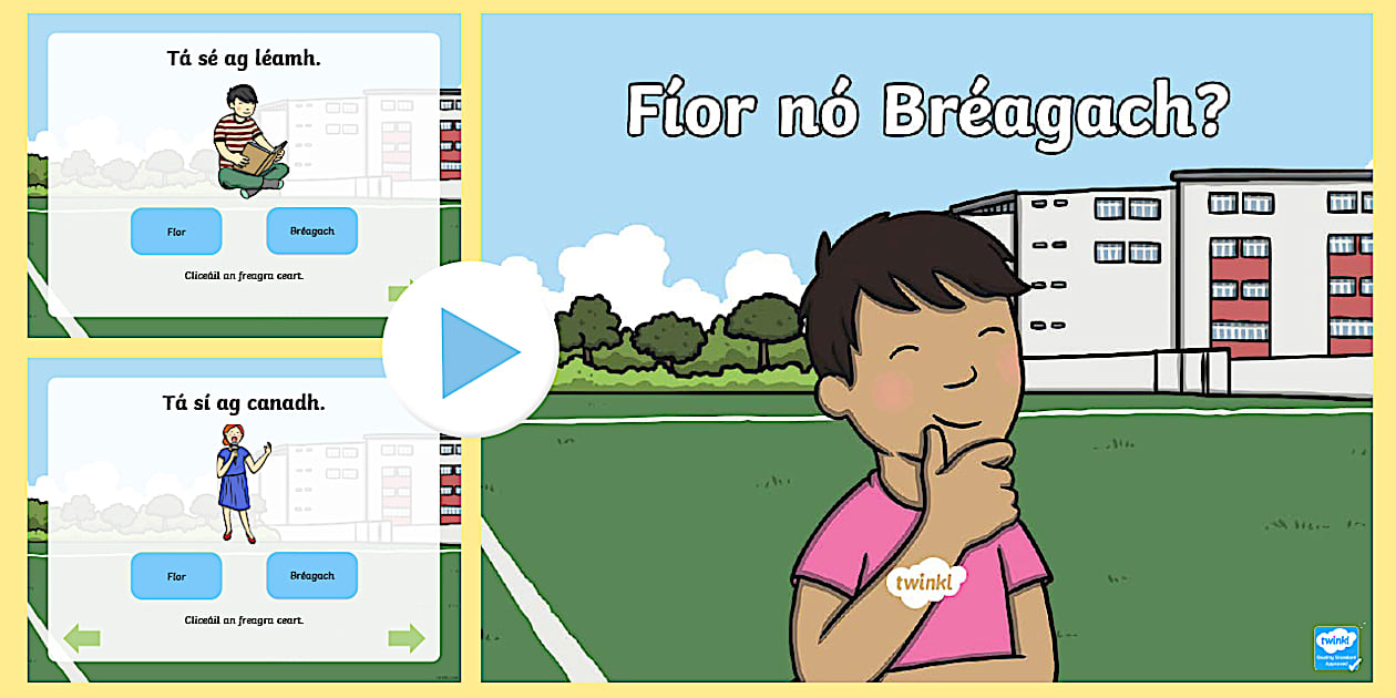 School True or False PowerPoint Gaeilge (teacher made)