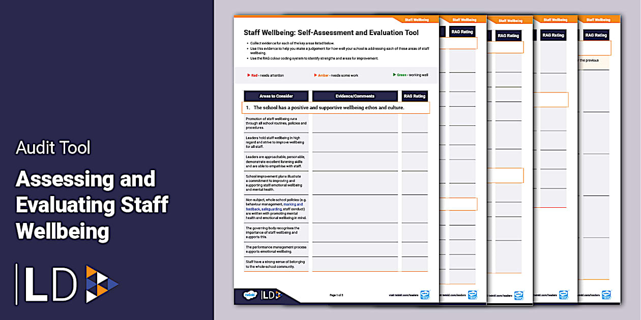 Staff Wellbeing: Self-Assessment and Evaluation Tool | SLT