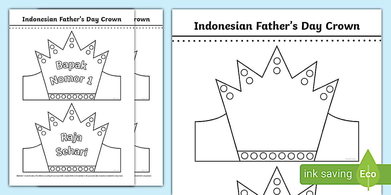 Father’s Day Crown - Indonesian (Teacher-Made) - Twinkl