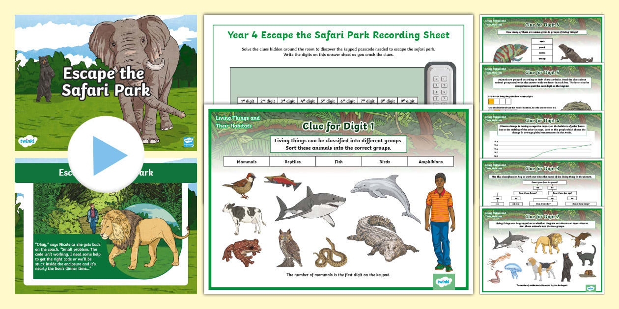 Living Things and Their Habitats Escape the Room Game