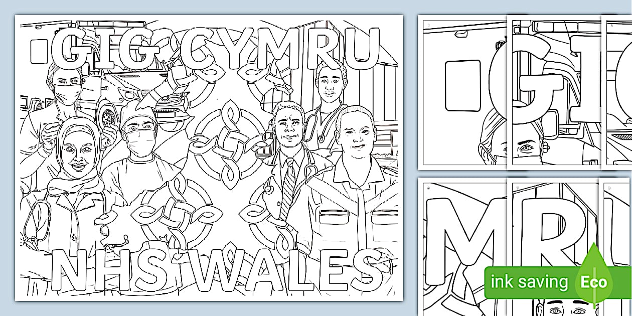 Collaborative Colouring Activity to Celebrate the NHS in Wales