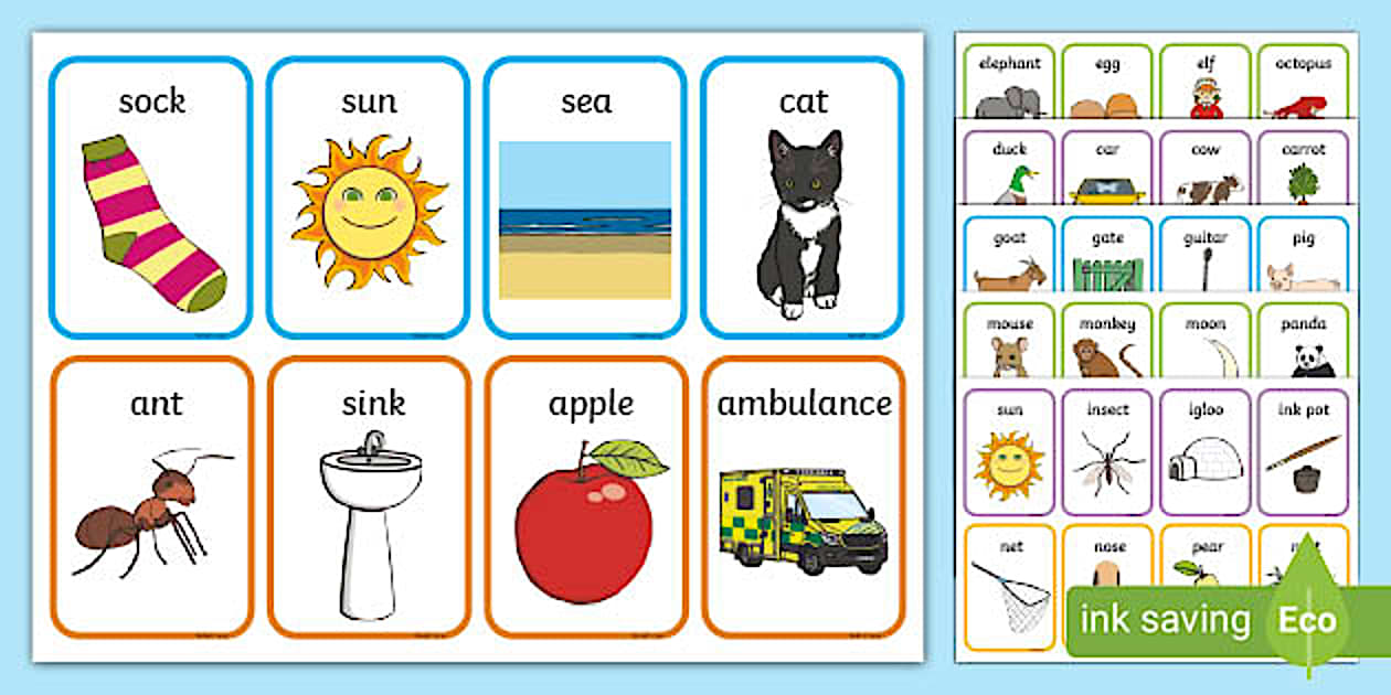 Black and White Odd one out sounds activity Cards - Twinkl