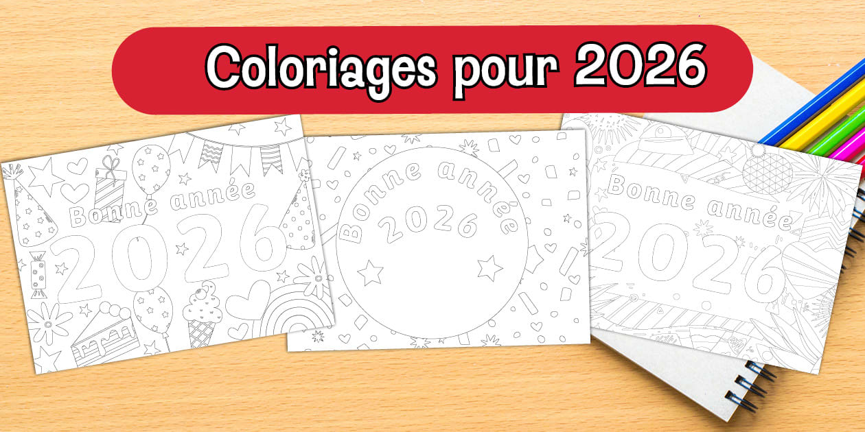 Coloriages - Bonne année 2026