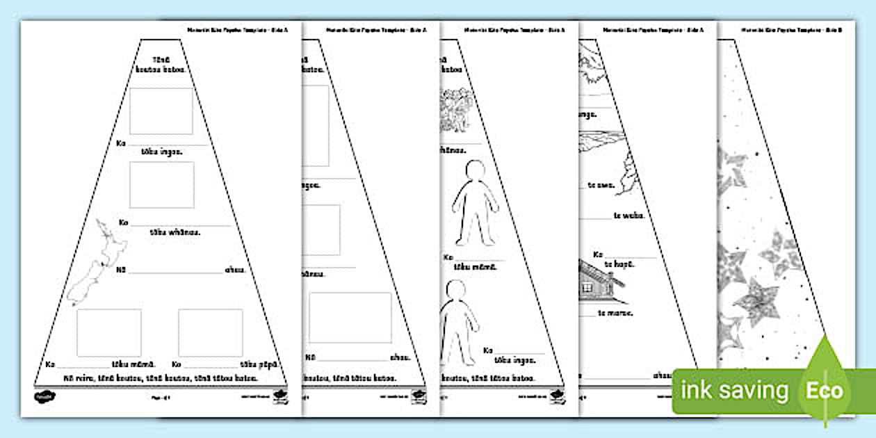 Matariki Kite Pepeha Templates (ECE to year 2) - Twinkl