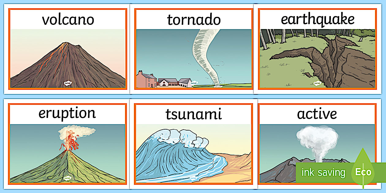 Cursive Disaster Posters - Extreme Earth - Twinkl