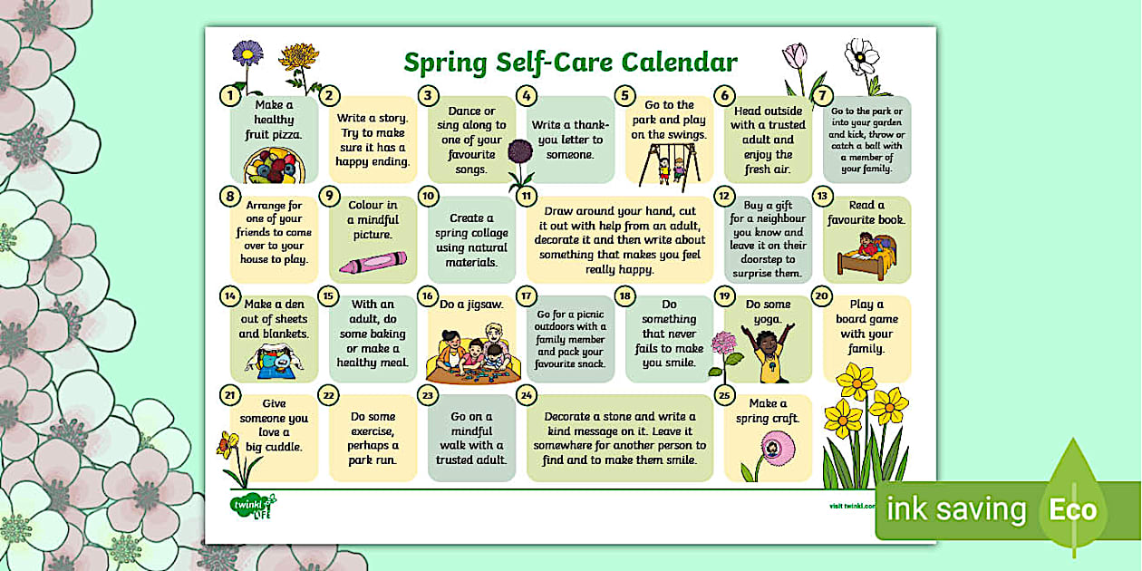 Spring Wellbeing Calendar | KS1 Resources | Twinkl Life