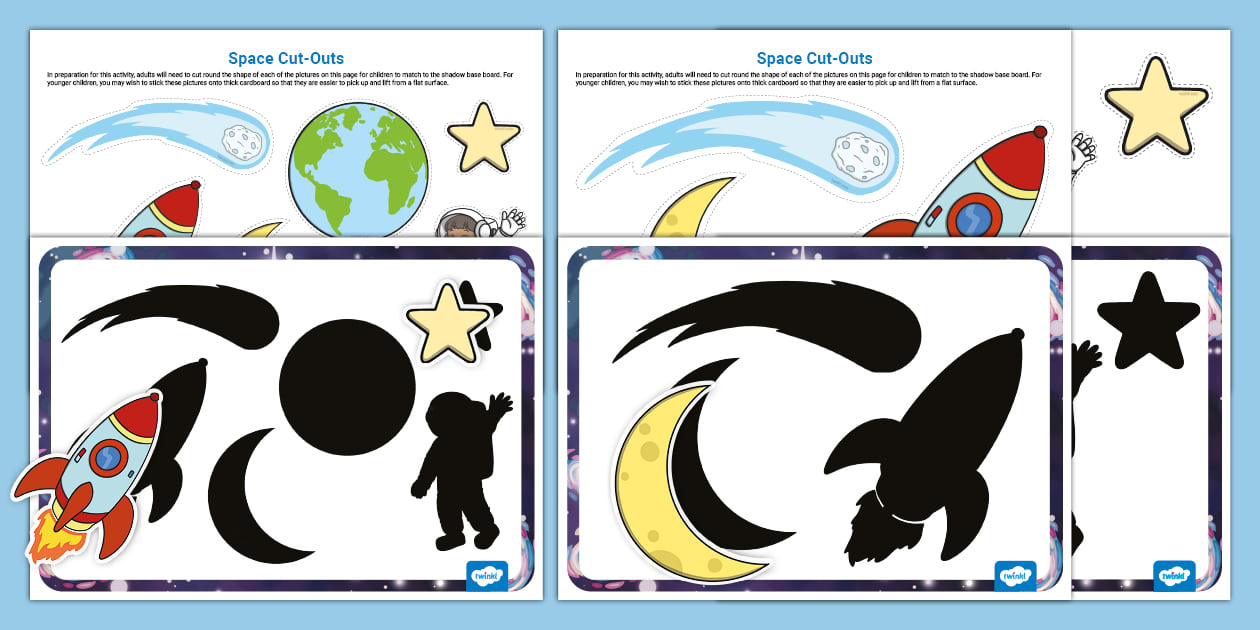 Space Picture and Shadow Matching Activity | Twinkl - Twinkl