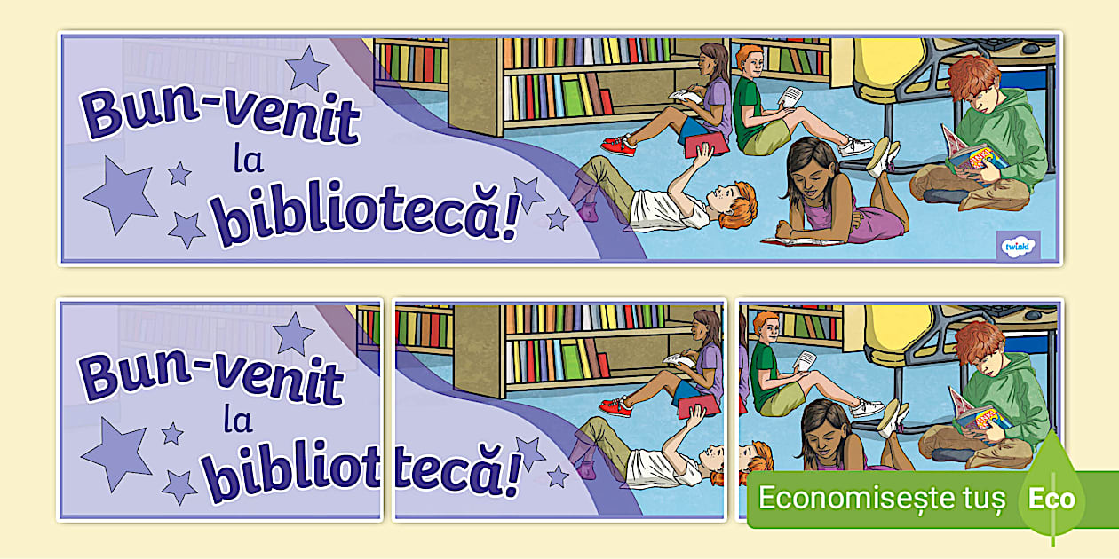 Bun-venit la bibliotecă! – Banner 9-12 ani