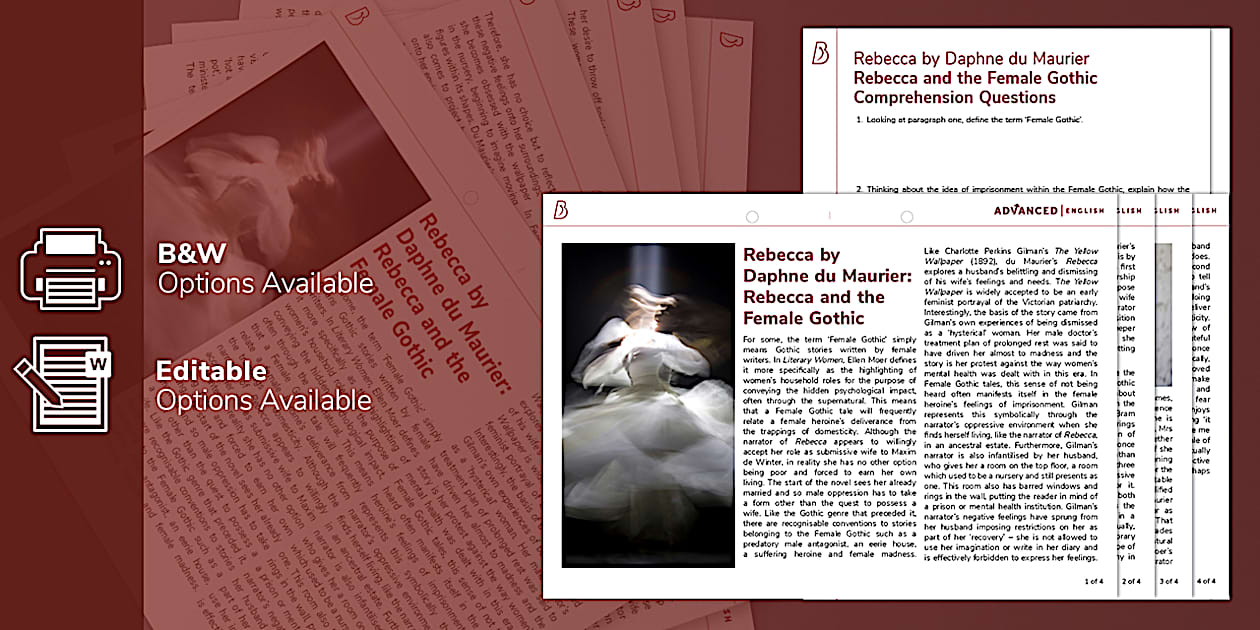 Rebecca and the Female Gothic (teacher made) - Twinkl